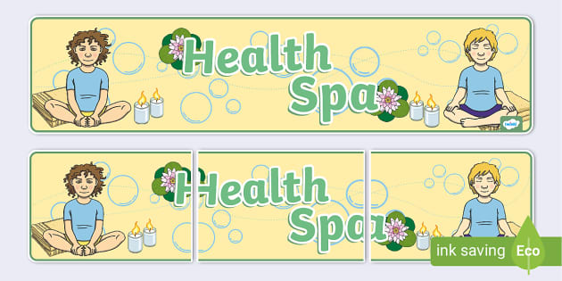 Health Spa Role-Play Banner (professor feito) - Twinkl Health Spa Role-Play Banner (professor feito) - Twinkl