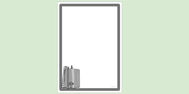 Simple Blank Milk Storage Tank Page Border
