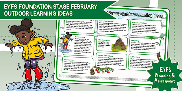 Foundation Stage Outdoor Learning Ideas: February
