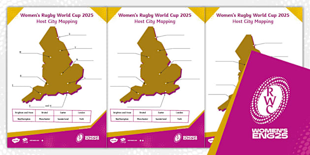 FREE! - Women's Rugby World Cup 2025: Host City Mapping Activity