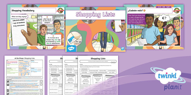 👉 PlanIt Year 6 Spanish Lesson: Shopping Lists