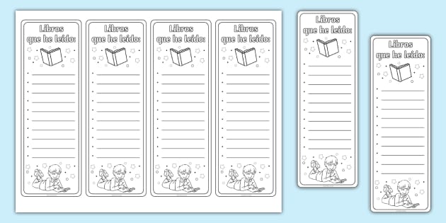 Marcapáginas: Libros que he Leído - Twinkl