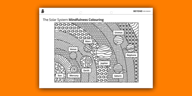 Solar System Mindfulness Colouring | KS3 Science | Beyond