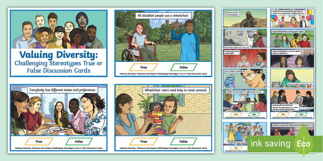 Challenging Stereotypes Valuing Diversity Discussion Cards