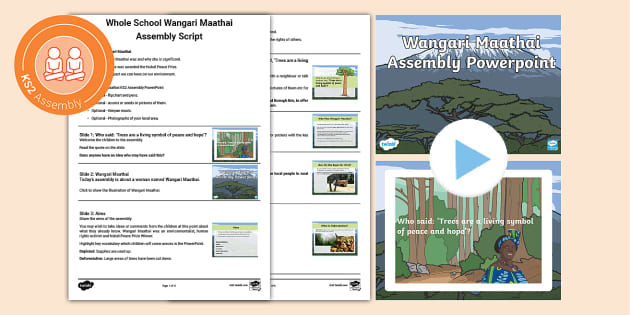*Wangari Maathai Assembly Pack* (Teacher-Made) - Twinkl