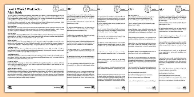 Level 2 Twinkl Phonics Pupil Workbook Guidance Pack - Twinkl