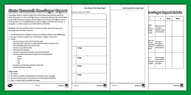 State Research Report | 6th-8th Grade | Twinkl USA