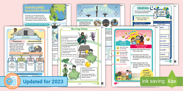KS1 April Reading Comprehension Activity Pack (teacher made)