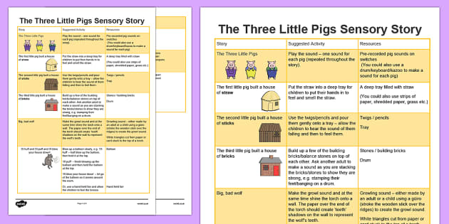 The Three Little Pigs Sensory Story (teacher made) - Twinkl
