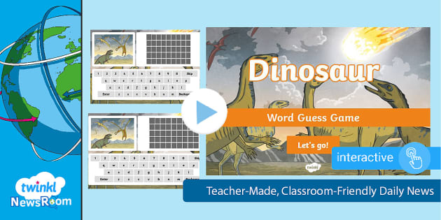 Dinosaur Word Game - Twinkl NewsRoom KS2 Resources - Twinkl