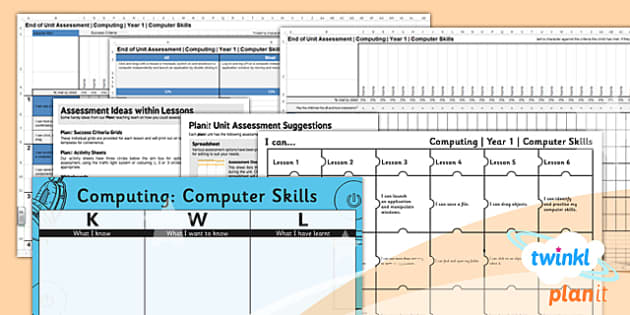 Computer Skills Checklist For Primary Students | Year 1 ICT