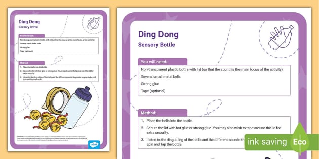 Ding Dong Sound Sensory Bottle (teacher made) - Twinkl