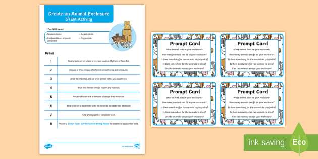 Tinker Table Create Your Own Animal Enclosure STEM Activity