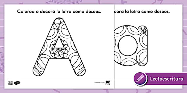 Hoja para colorear: La letra A (teacher made) - Twinkl