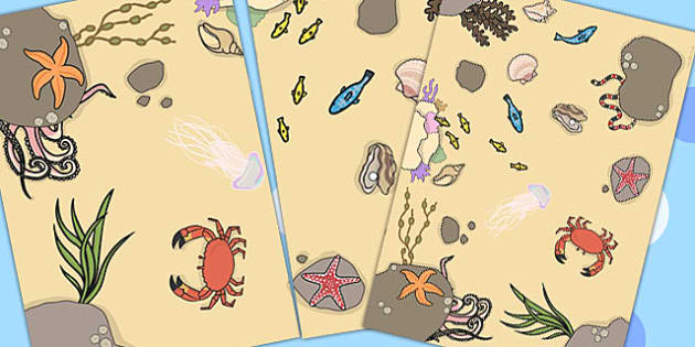 Ocean Floor Mat - Printable Visual Aid & Role Play Prop
