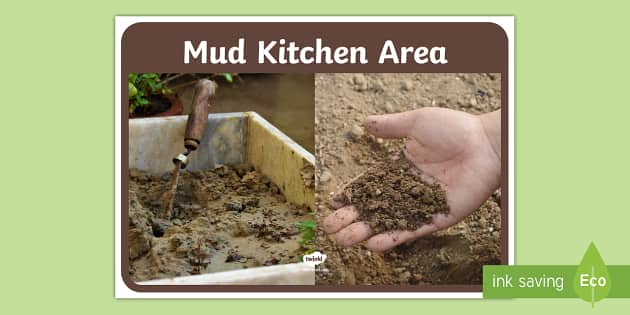 Mud Kitchen Area Photo Display Sign (teacher made) - Twinkl