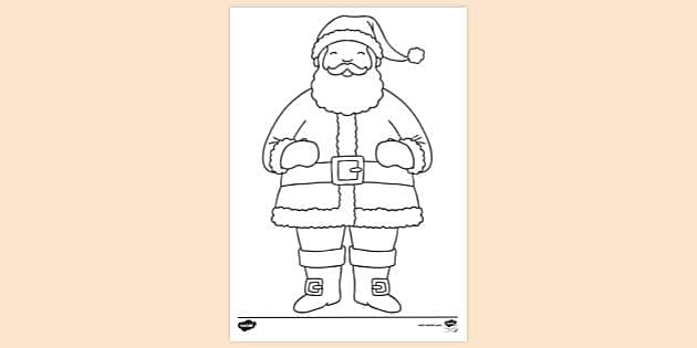 FREE Santa Claus Christmas Colouring Page Colouring Sheets