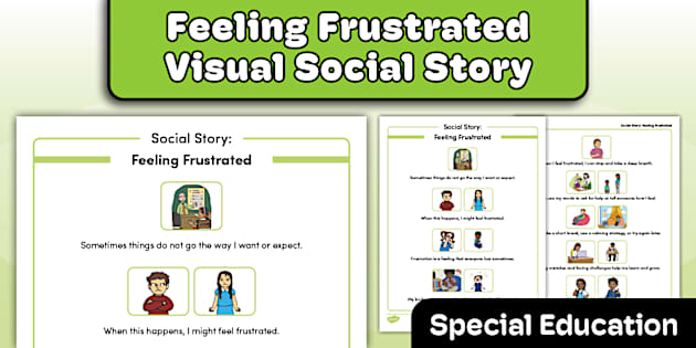 Feeling Frustrated Visual Social Story for Special Education
