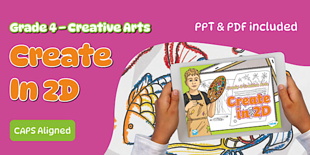 Grade 4 – Creative Arts – Term 2 – Create In 2D – PowerPoint (CAPS Aligned)