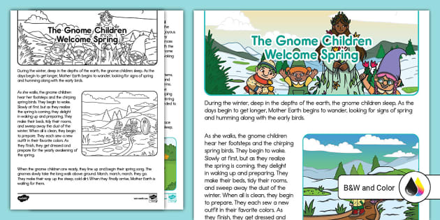 The Gnome Children Welcome Spring Read-Aloud Story - Twinkl