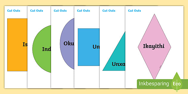 Izimo - Shapes 2D Cut Outs isiZulu (teacher made)