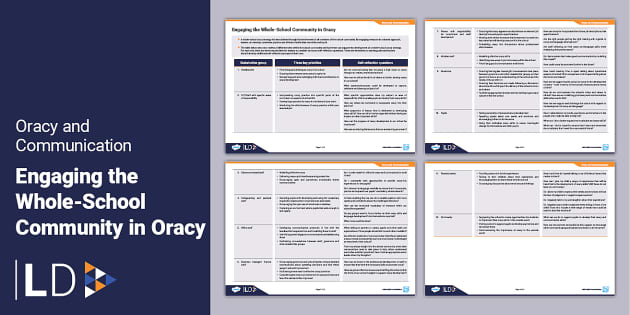 Oracy: Engaging the Whole School Community - leaders