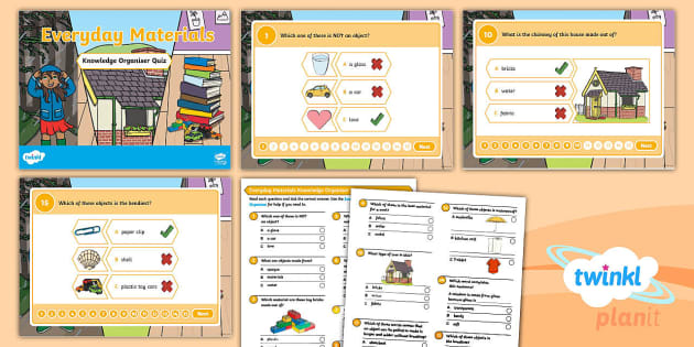 Retrieval Practice: Science: Everyday Materials: Year 1: Knowledge ...