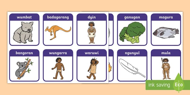 Dharawal (Tharawal) Aboriginal Language Flashcards - Twinkl