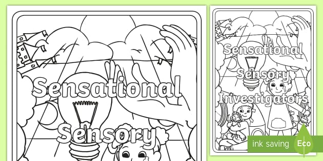 Sensational Sensory Investigators Year 2 Title Colouring Page