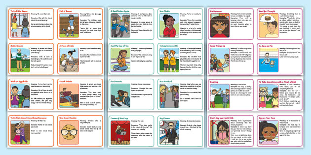 Food Idioms Meaning Cards (teacher made) - Twinkl