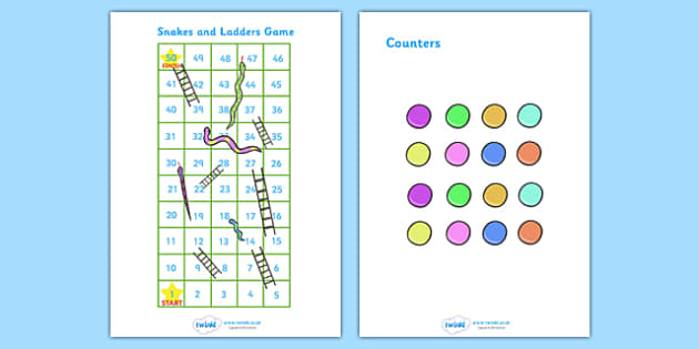 FREE! - Snakes And Ladders (1-50) - snakes and ladders, 1-50, game ...
