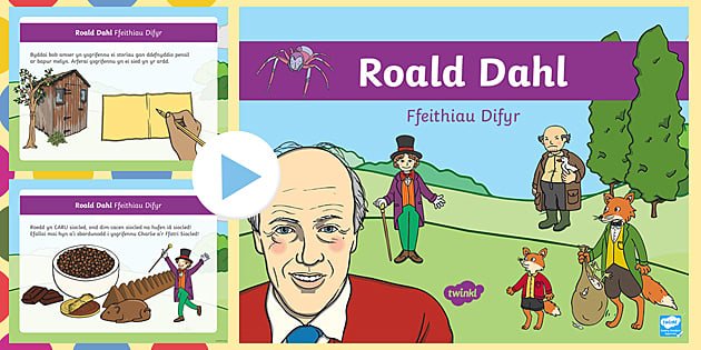 Pŵerbwynt Ffeil Ffeithiau Roald Dahl (teacher made)