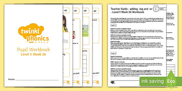 Level 5 Week 26 Phonics Workbook - KS1 - Twinkl Resources