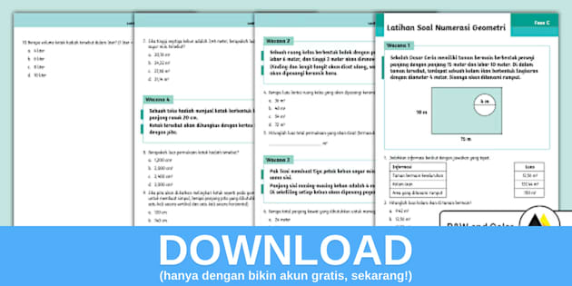 65 Soal ANBK Kelas 5 Numerasi dan Jawaban, Download PDF 65 Soal ANBK Kelas 5 Numerasi dan Jawaban, Download PDF