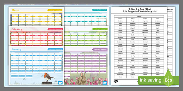 Spotlight on...The 11+ 365 A Word a Day Vocabulary List