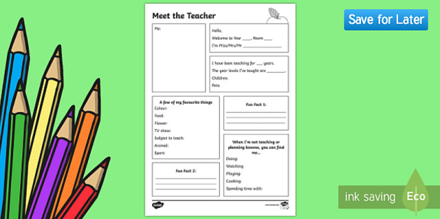 Meet Your New Teacher! - Twinkl