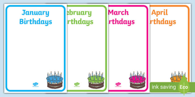 Preschool Birthdays Wall Display Ideas - Twinkl