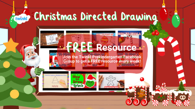 Christmas Directed Drawing - Twinkl