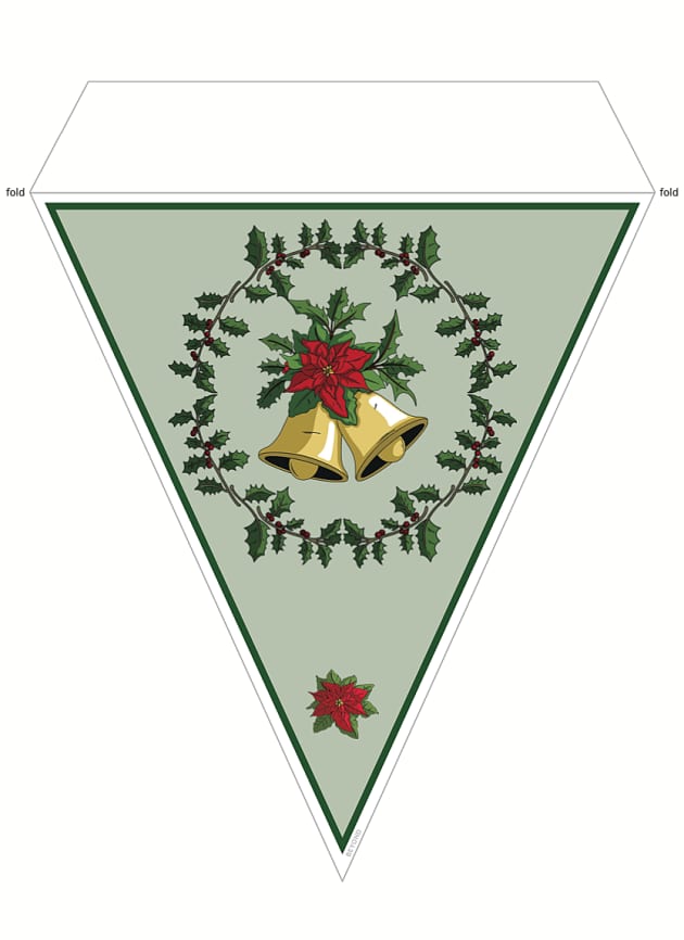 Botanical Christmas Bunting - Editable | Teacher Toolbox