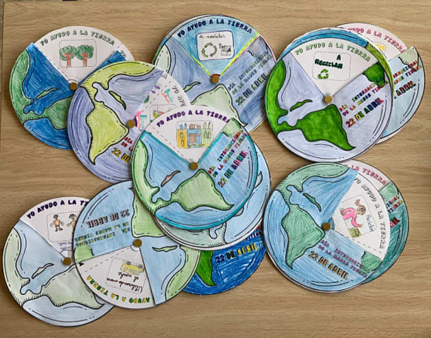 Proyecto escolar para el Día de la Tierra donde celebramos nuestra Tierra