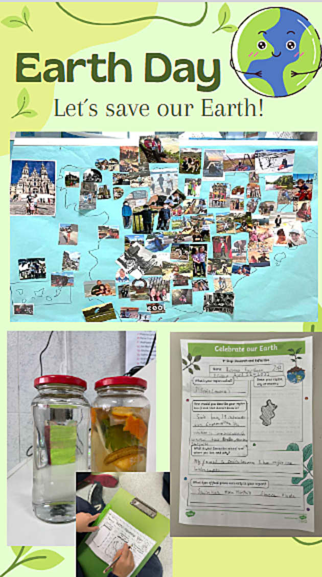 Proyecto escolar para el Día de la Tierra donde celebramos nuestra Tierra