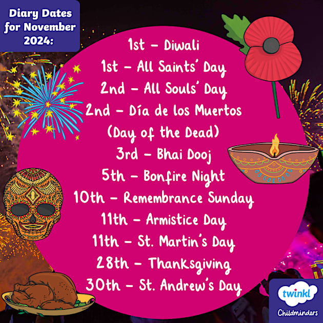 Get Organised with Our November Play-Along and Events Calendar!