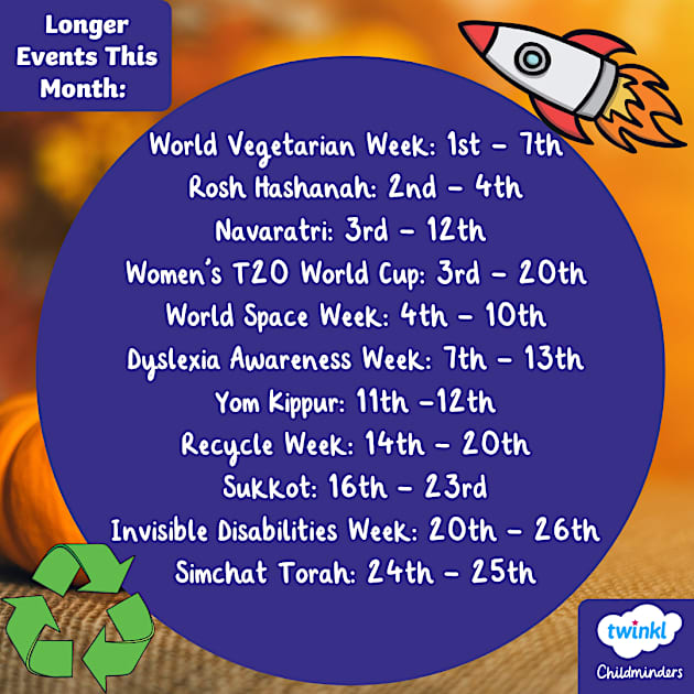 Get Organised with Our October Play-Along and Events Calendar!