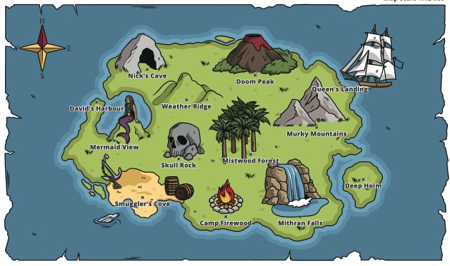 👉 Treasure Map: Fun Bearings Activity | KS3 Geometry