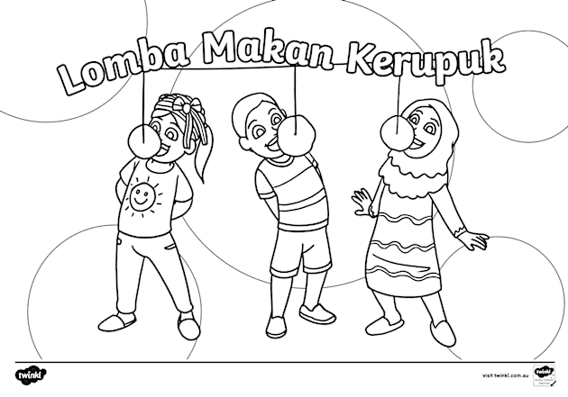 25 Gambar Lomba 17 Agustus yang Mudah untuk TK & SD: Bisa untuk Mewarnai,