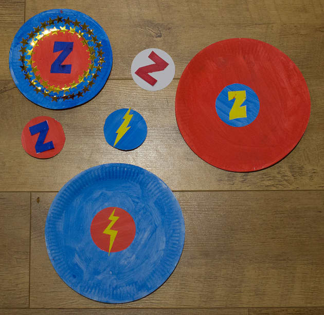 Pritt stick superhero shield - Twinkl