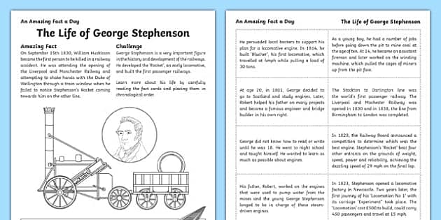 George Stephenson: Facts for Kids - Twinkl Teaching Blog