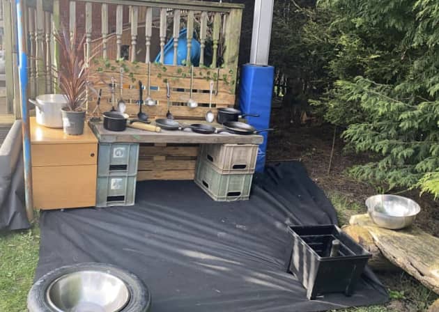 Early Years Autumn Mud Kitchen Ideas - Twinkl