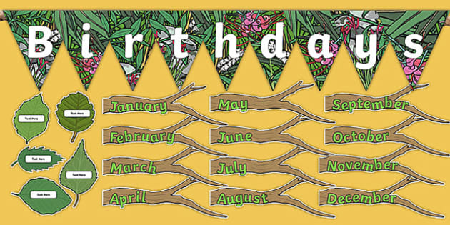 Preschool Birthdays Wall Display Ideas - Twinkl