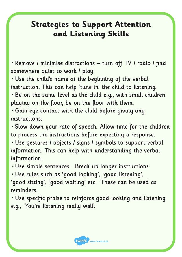 School Readiness: How Can I Help My Child Develop Good Listening Skills?